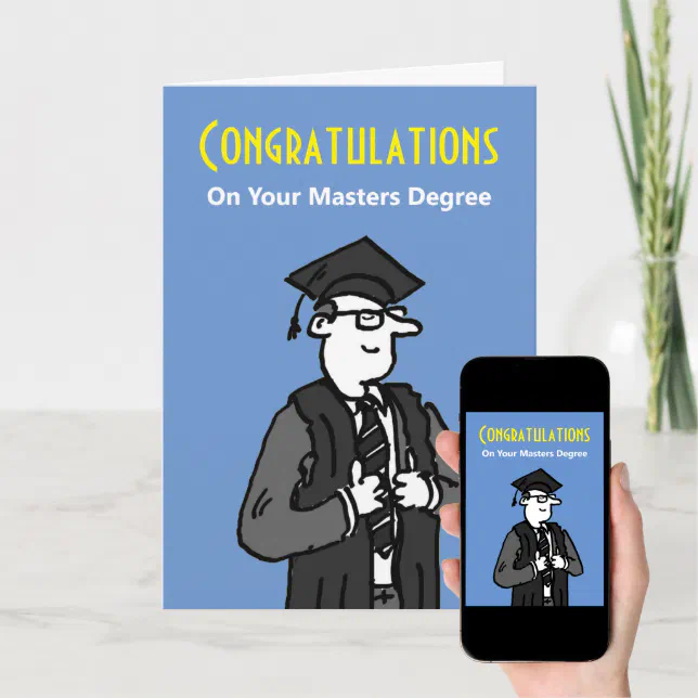 Congratulations on Your Masters Degree Card | Zazzle