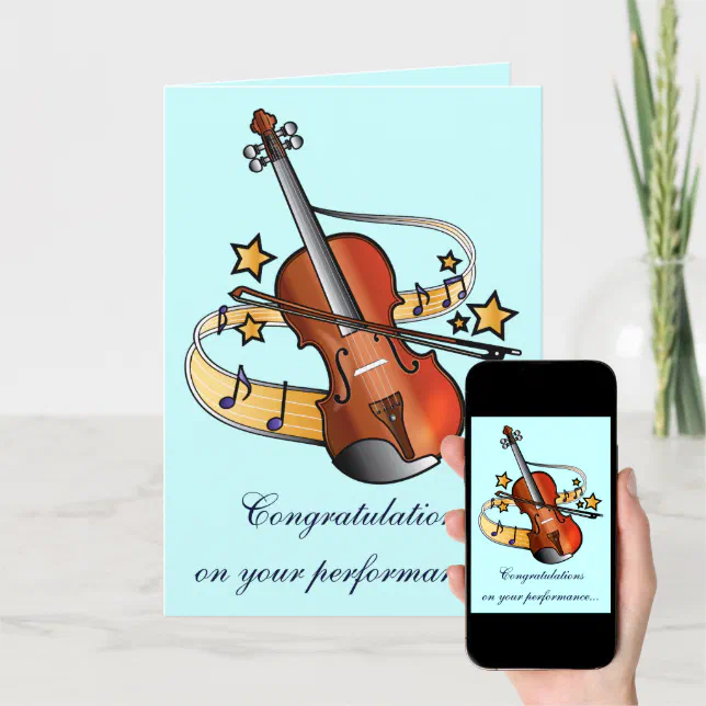 Congratulations on Your Music Performance Card | Zazzle