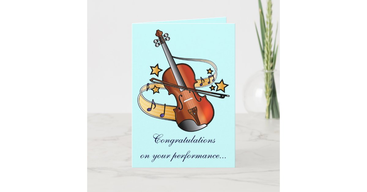 Congratulations on Your Music Performance Card | Zazzle.com