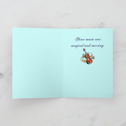 Congratulations on Your Music Performance Card | Zazzle