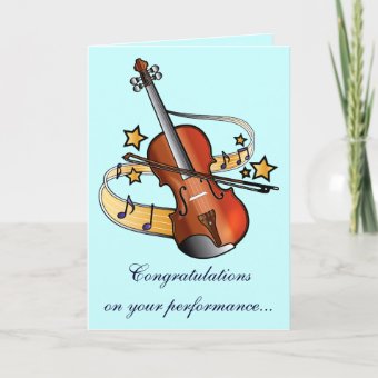 Congratulations on Your Music Performance Card | Zazzle