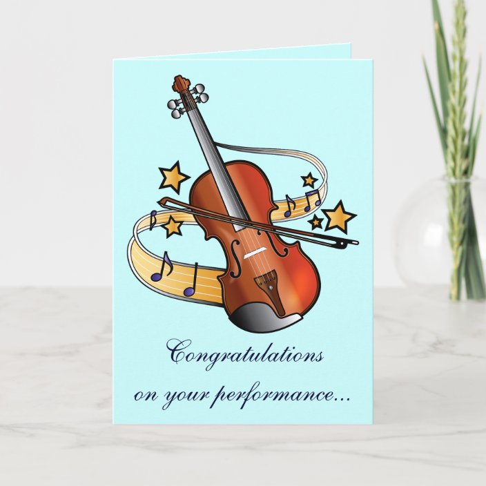 Congratulations on Your Music Performance Card | Zazzle.com