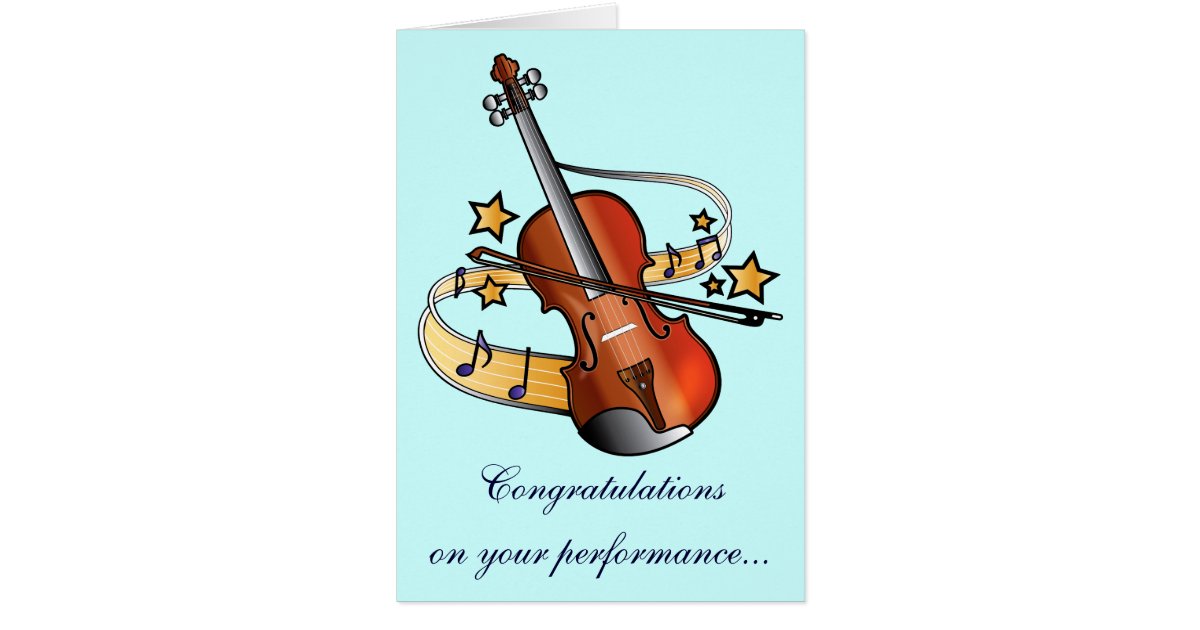 Congratulations on Your Music Performance Card | Zazzle.com