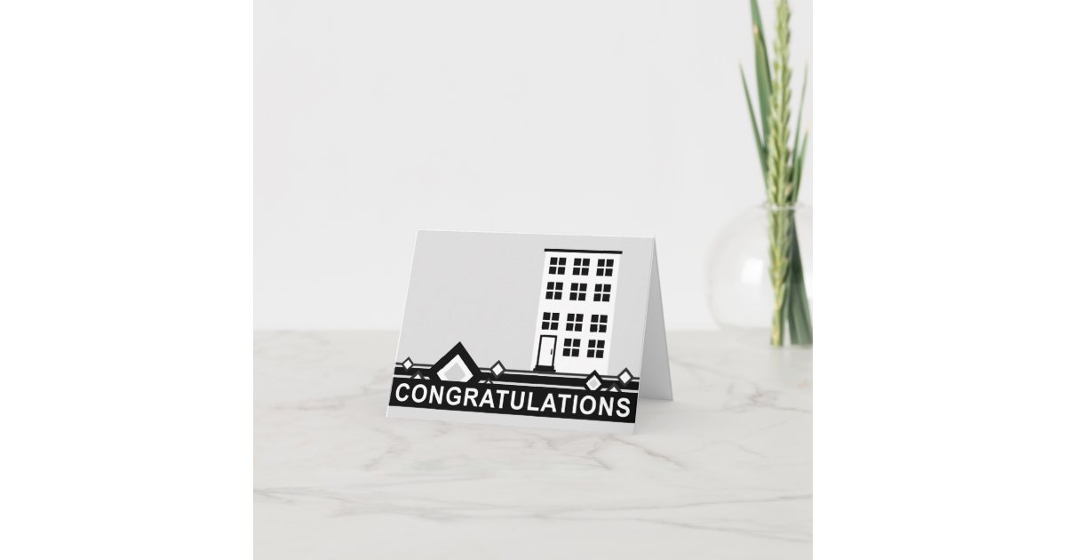 congratulations on your new home : hi-fi condo card | Zazzle