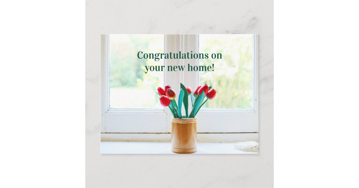Congratulations on Your New Home Housewarming Postcard | Zazzle