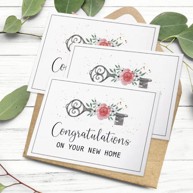 Congratulations on Your New Home Key Card | Zazzle