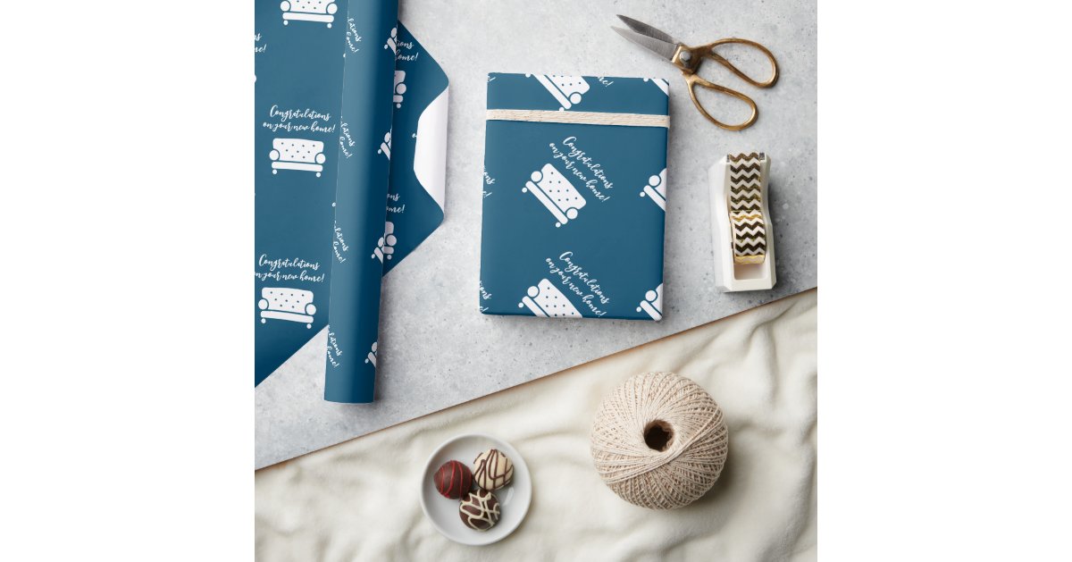 Congratulations on your new home wrapping paper | Zazzle