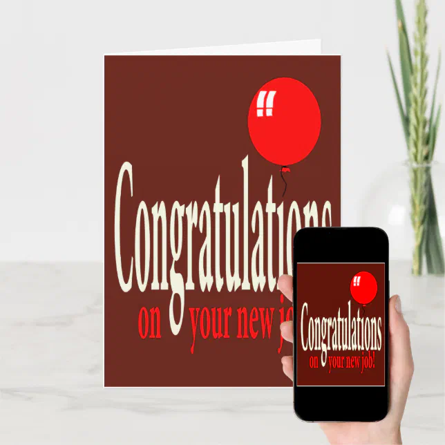 Congratulations on Your New Job Card | Zazzle
