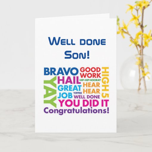 *CONGRATULATIONS ON YOUR NEW JOB* SON CARD | Zazzle