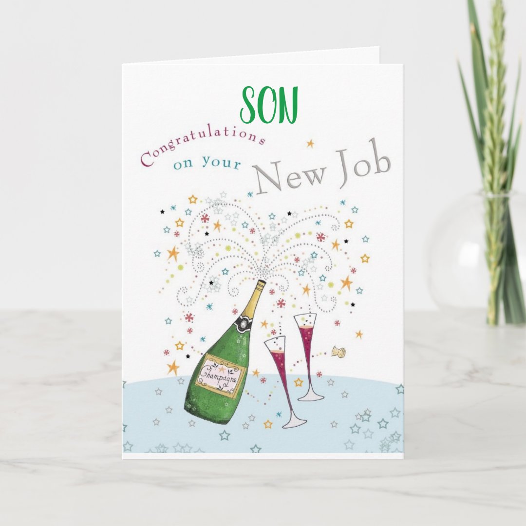 *CONGRATULATIONS ON YOUR NEW JOB* SON CARD | Zazzle