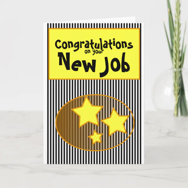 Congratulations on your new job stars & strips card | Zazzle