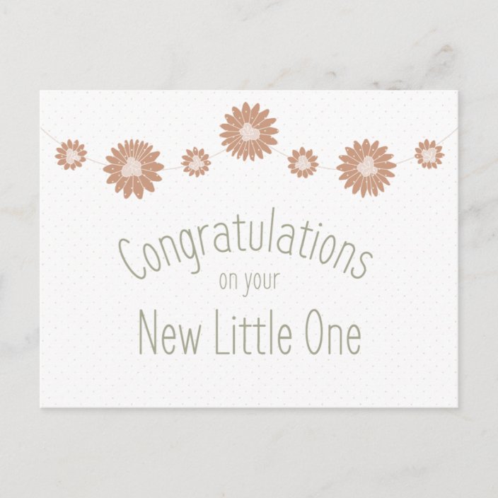Congratulations on your New Little One Postcard | Zazzle.com