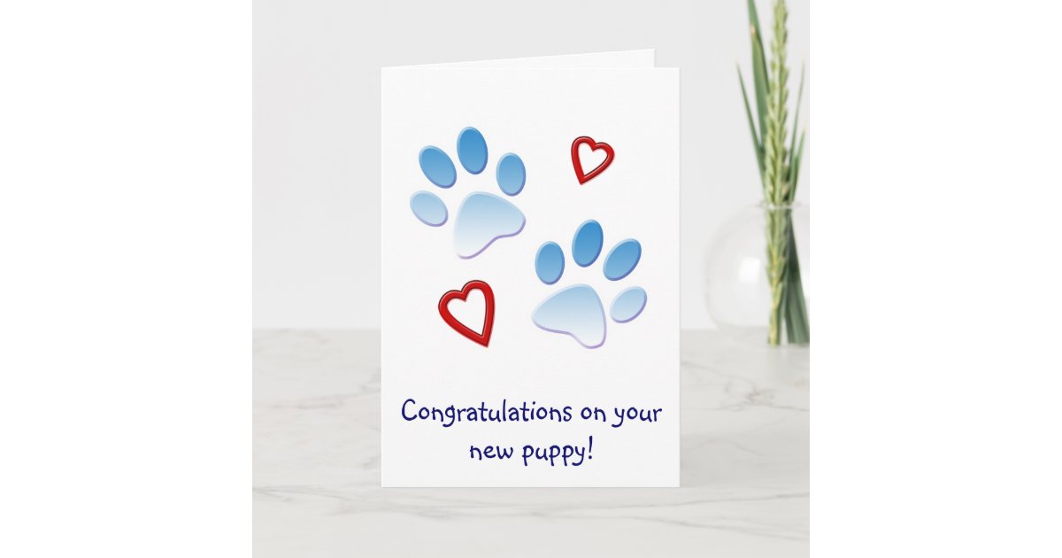 Congratulations on Your New Puppy Card | Zazzle