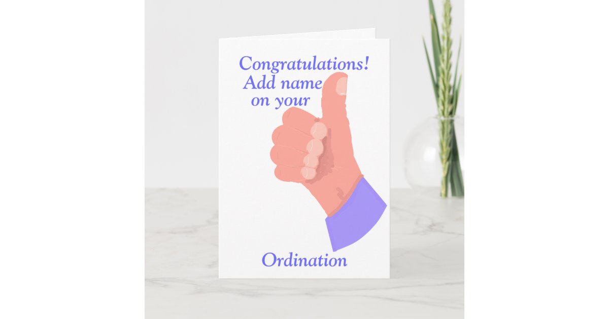 Congratulations on your Ordination customize Card | Zazzle