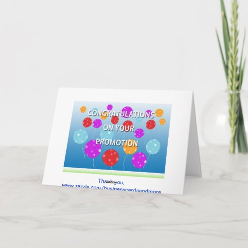 Congratulations On Your Promotion Card | Zazzle
