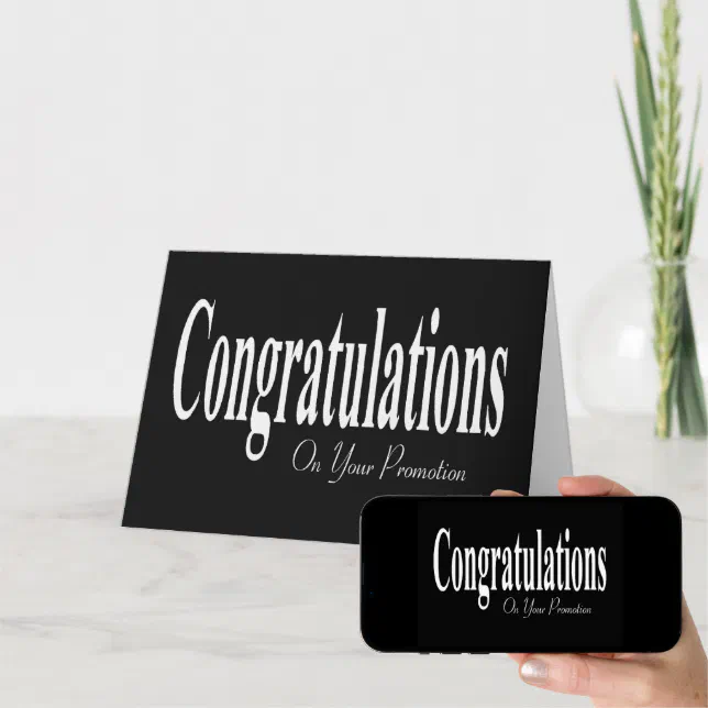 Congratulations On Your Promotion Card | Zazzle