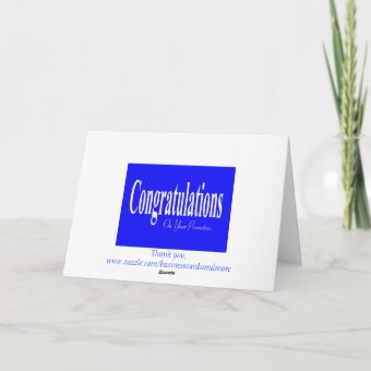 Congratulations On Your Promotion Card | Zazzle