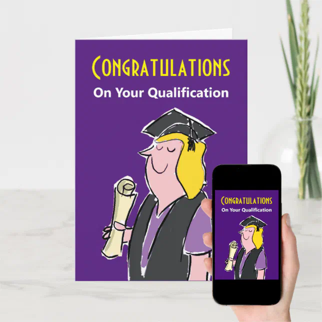Congratulations on Your Qualification Card | Zazzle