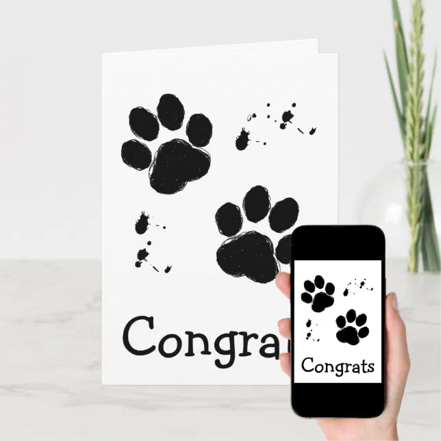 Congratulations on Your Rescue Dog Card | Zazzle