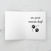 Congratulations on Your Rescue Dog Card | Zazzle