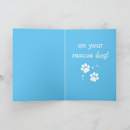Congratulations on Your Rescue Dog Card | Zazzle