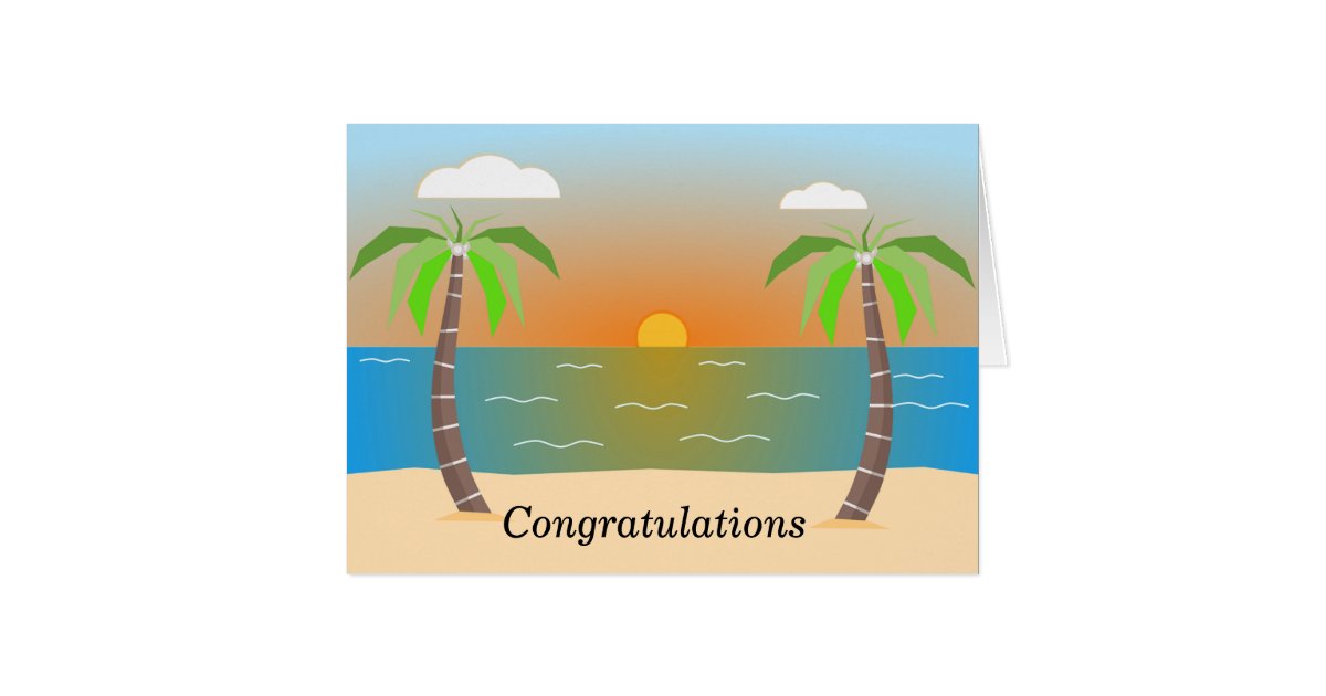 Congratulations on Your Retirement Beach Palm Sun | Zazzle
