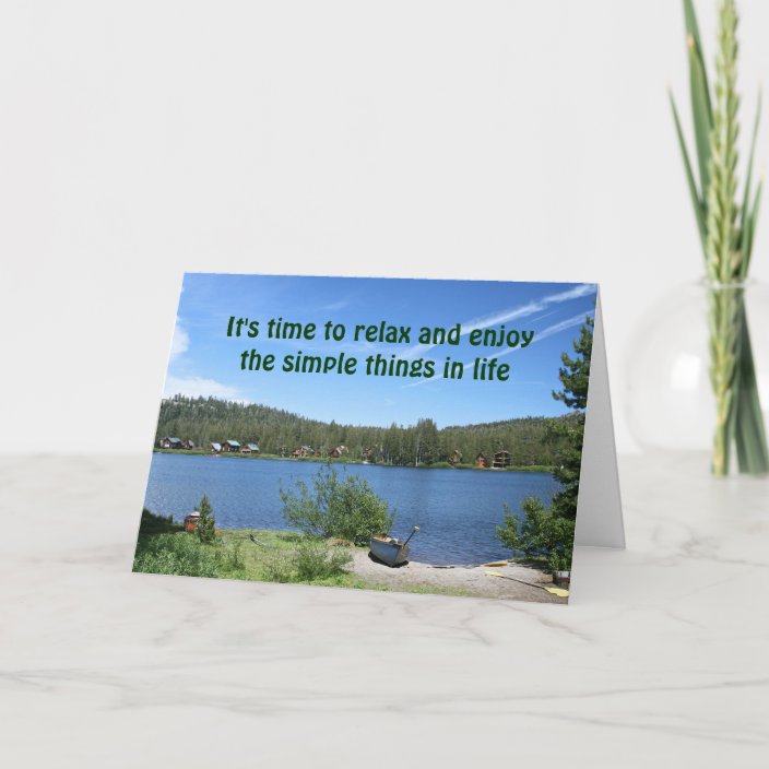 Congratulations on your retirement, Boats, Lake Card | Zazzle.com