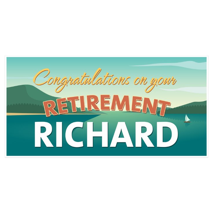 Congratulations on your Retirement Party Banner | Zazzle