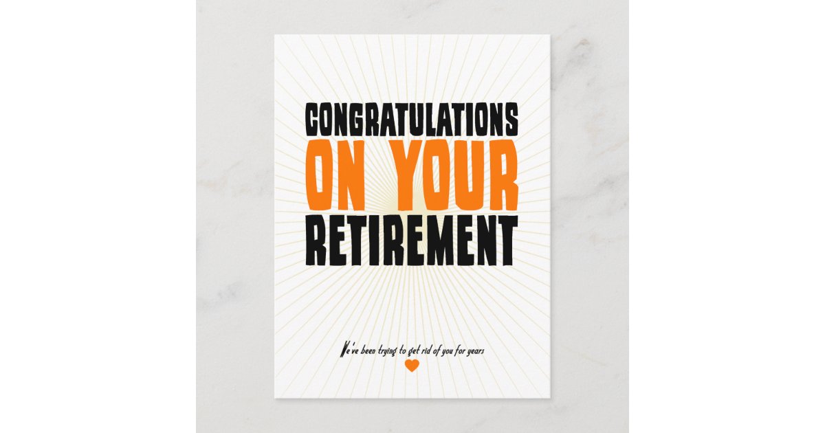 Congratulations on Your Retirement Postcard | Zazzle