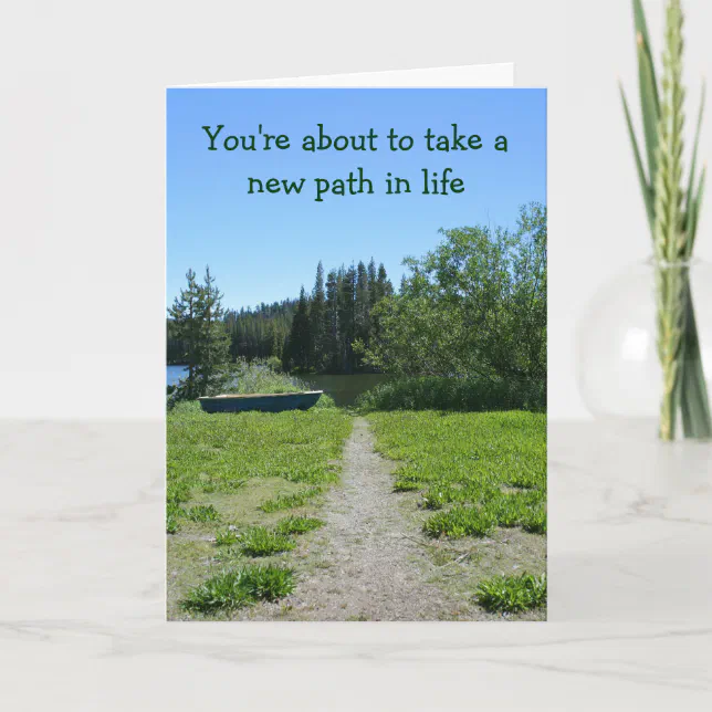 Congratulations on your retirement, Simple, Path Card | Zazzle