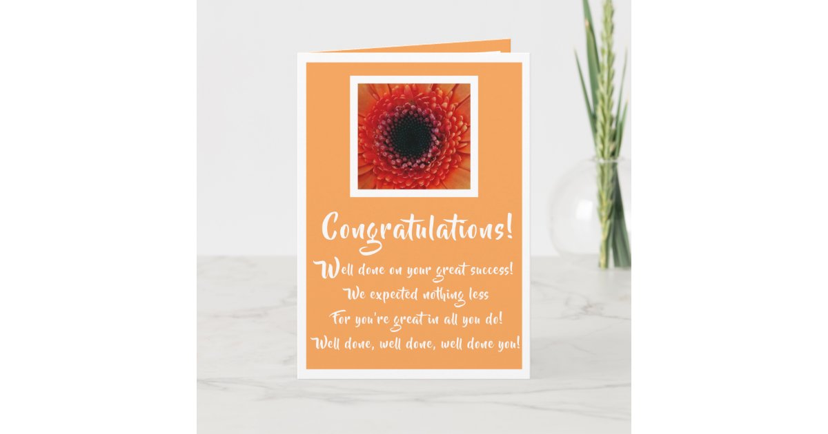 Congratulations on your success card | Zazzle