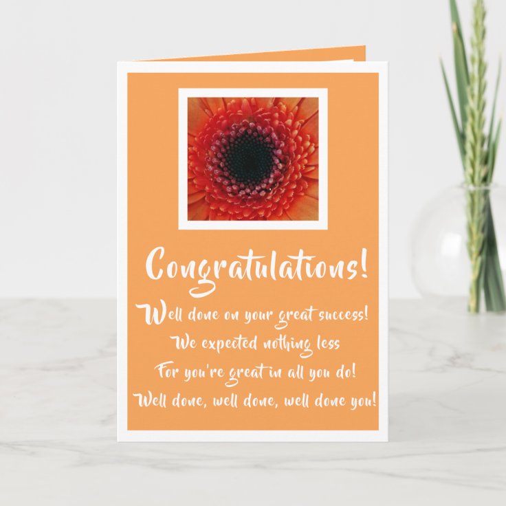 Congratulations on your success card | Zazzle