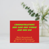 Congratulations on your success postcard | Zazzle