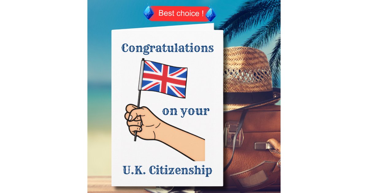 Congratulations on your UK Citizenship Union Jack Card | Zazzle