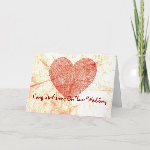Congratulations On Your Wedding Greeting Card | Zazzle