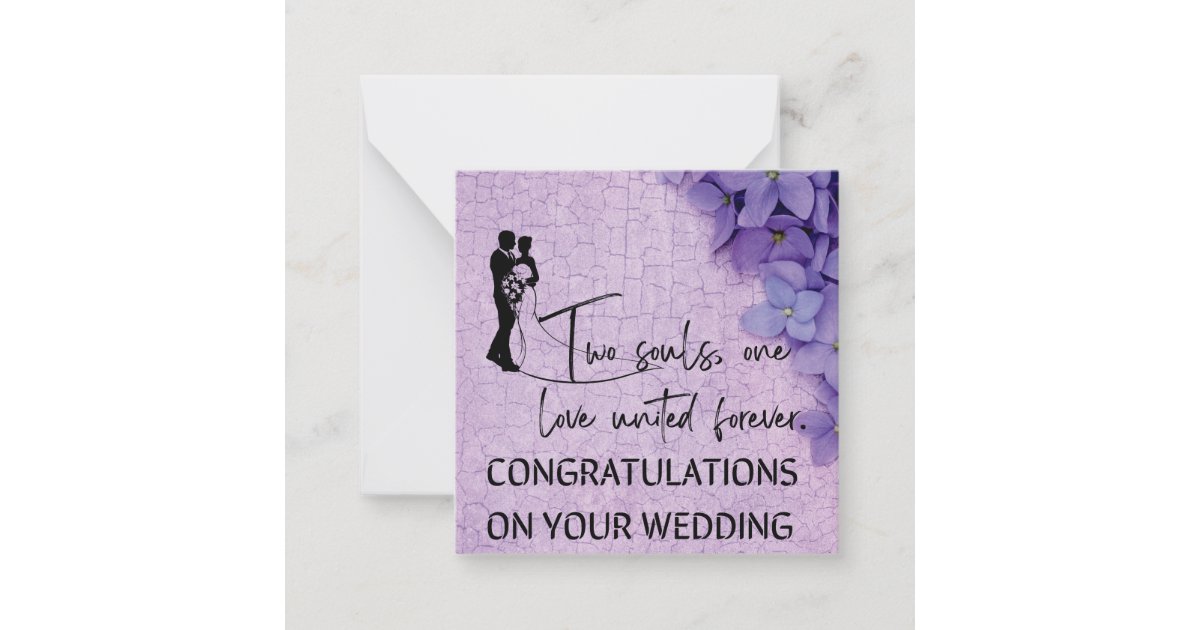 Congratulations on your wedding note card | Zazzle