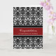 Congratulations Parents of the Bride Red Black Card | Zazzle