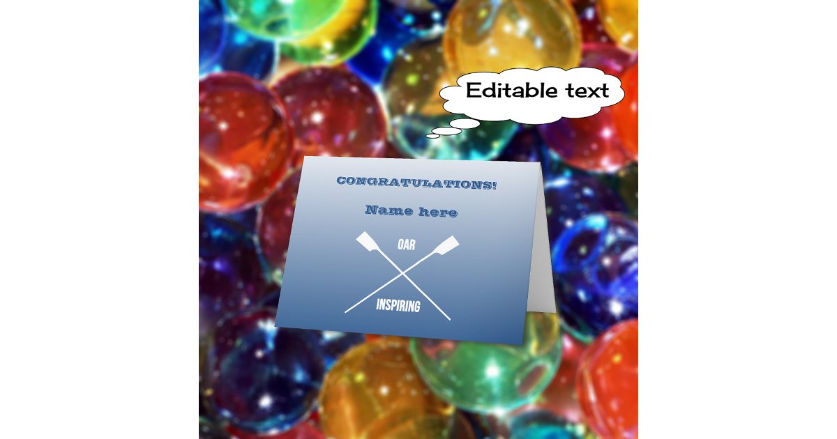 Congratulations personalized rowing card | Zazzle