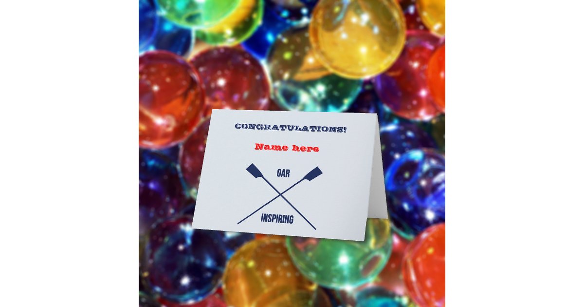 Congratulations personalized rowing card | Zazzle