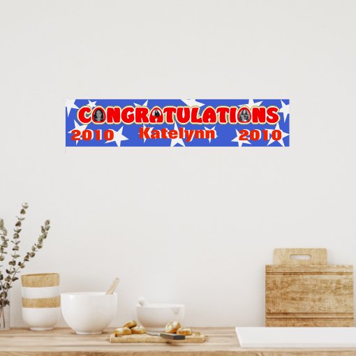 Congratulations/ Photo Banner Poster | Zazzle