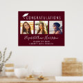 Congratulations Photo Burgundy Graduation Poster | Zazzle