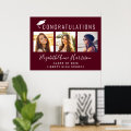 Congratulations Photo Burgundy Graduation Poster | Zazzle