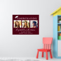 Congratulations Photo Burgundy Graduation Poster | Zazzle