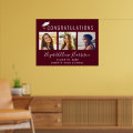 Congratulations Photo Burgundy Graduation Poster | Zazzle