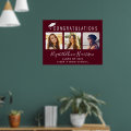 Congratulations Photo Burgundy Graduation Poster | Zazzle