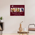 Congratulations Photo Burgundy Graduation Poster | Zazzle