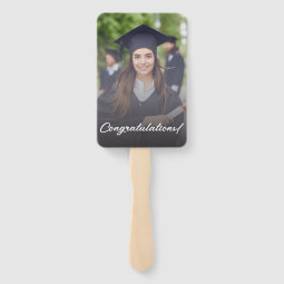 congratulations photo graduation elegant stylish hand fan | Zazzle
