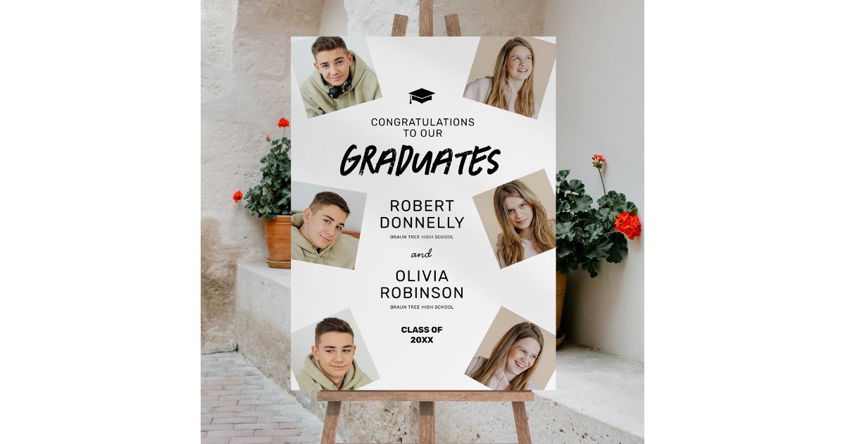 Congratulations Photo Joint Graduation Foam Board | Zazzle