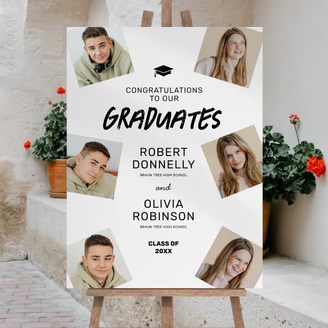 Congratulations Photo Joint Graduation Foam Board | Zazzle