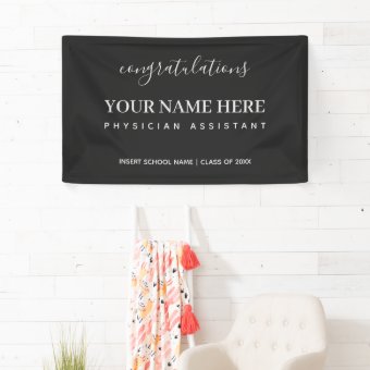 Congratulations Physician Assistant PA Graduation Banner | Zazzle